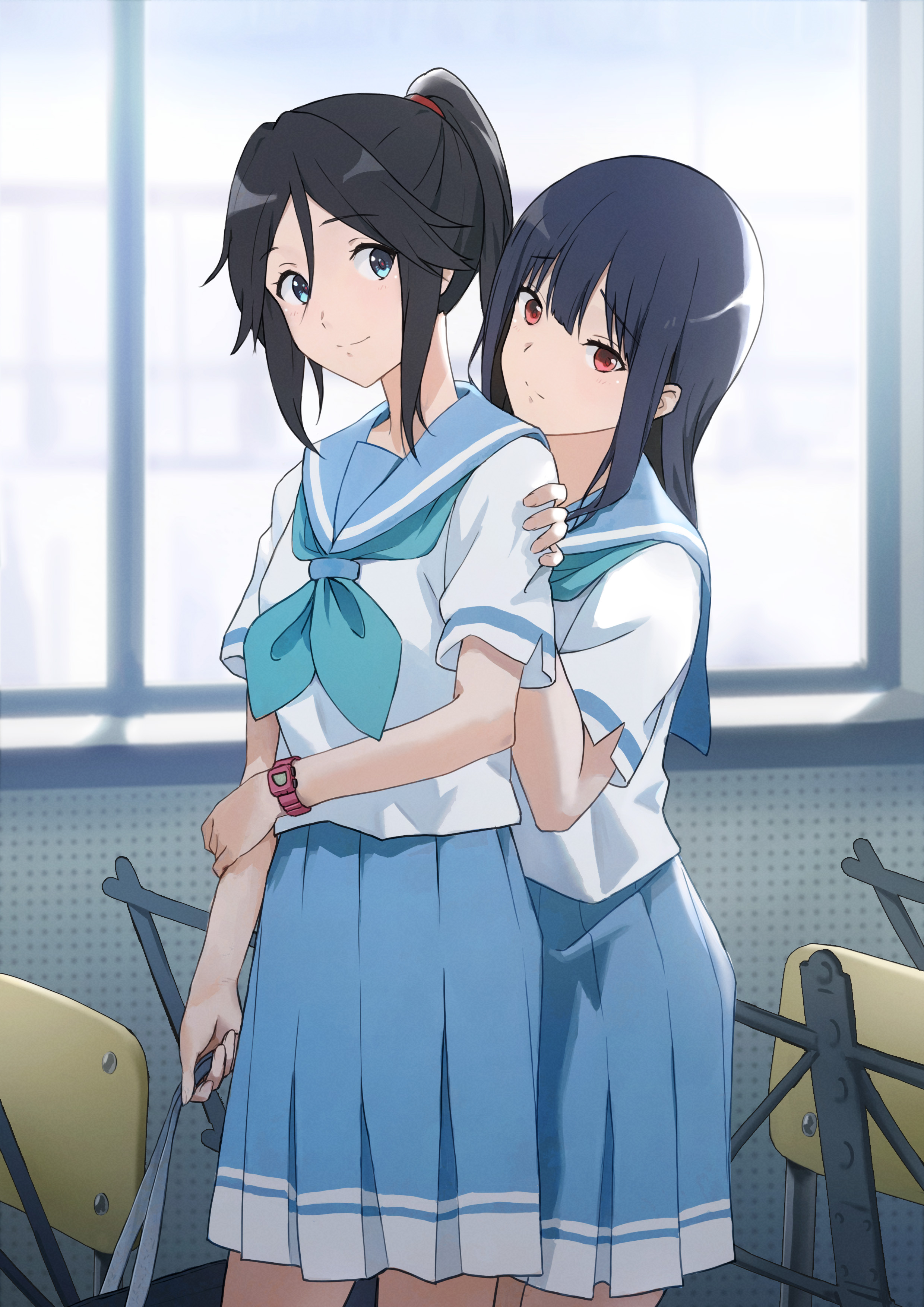 nyanko960121 hibike! euphonium liz to aoi tori kasaki nozomi yoroizuka mizore seifuku yuri ...